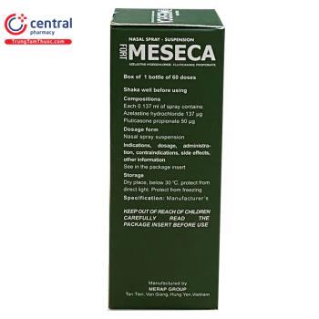 Thuốc xịt mũi Meseca Fort - điều trị viêm mũi dị ứng