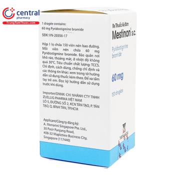 Thuốc Mestinon s.c. 60mg - Thuốc điều trị bệnh nhược cơ