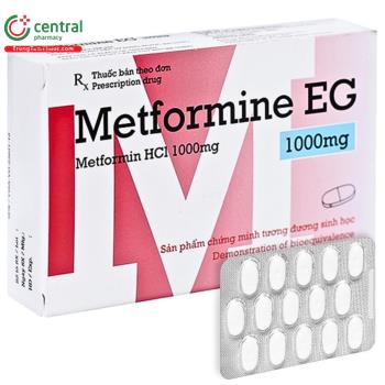 Thuốc Metformine EG 1000mg - Điều trị bệnh đái tháo đường tuýp 2
