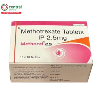 Thuốc Methocel 2.5 (Methotrexate Tablets IP 2,5mg Hàng Ấn Độ) - kháng ...