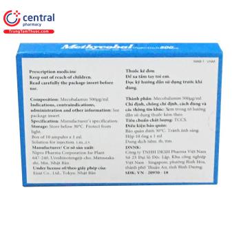 [CHÍNH HÃNG] Thuốc Methycobal Injection 500 µg bổ sung vitamin B12