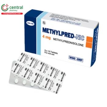 Thuốc Methylpred-NIC 4mg - Glucocorticoid có tác dụng mạnh, kéo dài