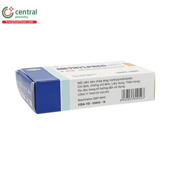 Thuốc Methylpred-NIC 4mg - Glucocorticoid có tác dụng mạnh, kéo dài