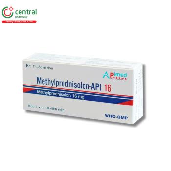 Thuốc Methylprednisolon-Api 16 (Methylprednisolon 16mg): Tác dụng và ...