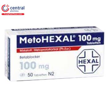 [CHÍNH HÃNG] Thuốc Metohexal 100 mg điều trị tăng huyết áp
