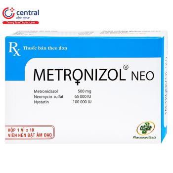 Thuốc đặt Metronizol Neo OPV điều trị viêm nhiễm âm đạo