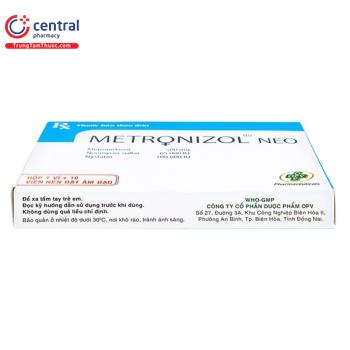 Thuốc đặt Metronizol Neo OPV điều trị viêm nhiễm âm đạo
