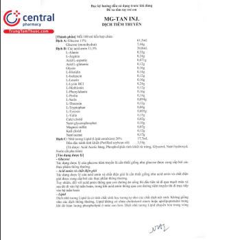 Thuốc tiêm truyền MG-Tan Inj. 1440ml cung cấp dinh dưỡng