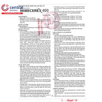 [CHÍNH HÃNG] Thuốc Mibecerex 400mg điều trị viêm khớp dạng thấp