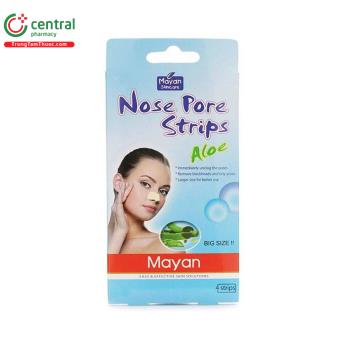 Lột mụn cám Nose Pore Strips Aloe giúp lỗ chân lông thông thoáng