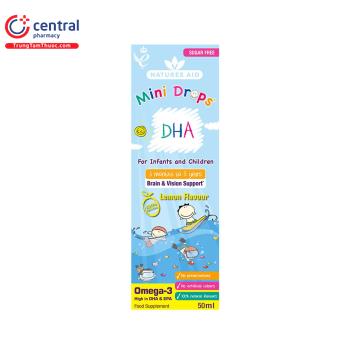 [CHÍNH HÃNG] Mini DHA Drops Natures Aid - DHA nhỏ giọt từ Anh Quốc