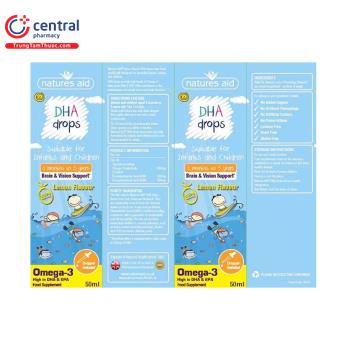 [CHÍNH HÃNG] Mini DHA Drops Natures Aid - DHA nhỏ giọt từ Anh Quốc