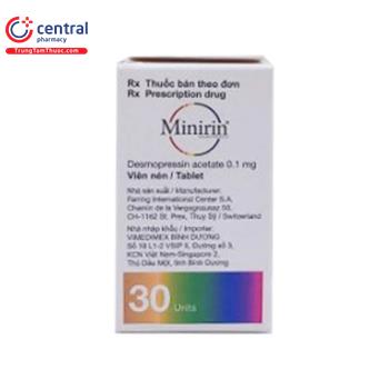 Thuốc Minirin (Desmopressin 0,1mg): Tác dụng- Chỉ định, Liều dùng