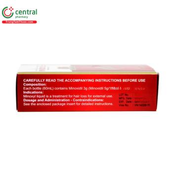 Thuốc Minoxyl Solution 5% điều trị rụng tóc cho người lớn