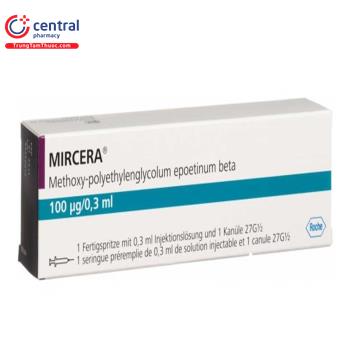 Thuốc Mircera 100mcg/0.3ml điều trị bệnh thiếu máu do bệnh thận