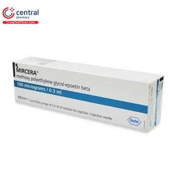 Thuốc Mircera 100mcg/0.3ml điều trị bệnh thiếu máu do bệnh thận