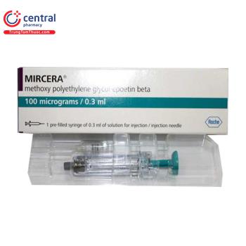 Thuốc Mircera 100mcg/0.3ml điều trị bệnh thiếu máu do bệnh thận