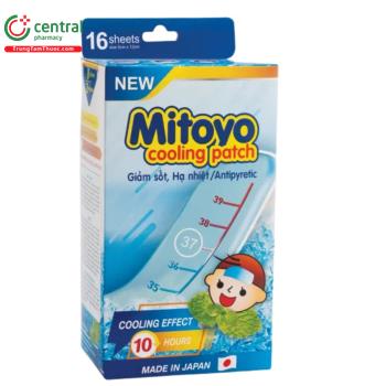 Miếng dán hạ sốt Mitoy - Giúp làm mát và hạ nhiệt tại các vùng da