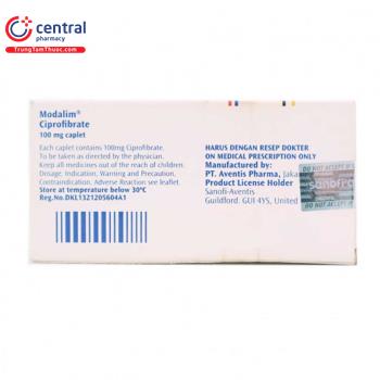 [CHÍNH HÃNG] Modalim 100mg - Thuốc có tác dụng làm hạ cholesterol máu