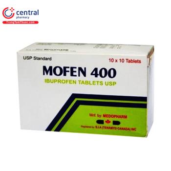 Thuốc Mofen 400 (Ibuprofen 400mg): Tác dụng - Chỉ định, Liều dùng
