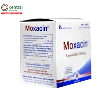 Thuốc Moxacin 500mg điều trị nhiễm khuẩn hô hấp, da, tiết niệu