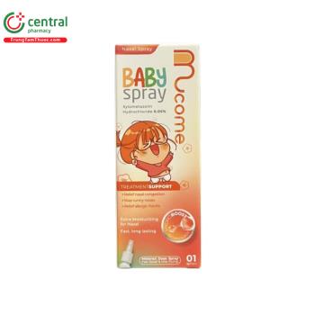 Thuốc xịt mũi Mucome Baby Spray - Điều trị viêm mũi dị ứng