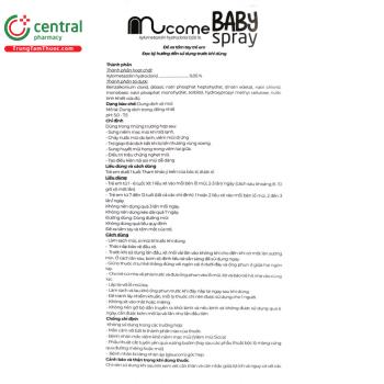 Thuốc xịt mũi Mucome Baby Spray - Điều trị viêm mũi dị ứng