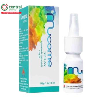 Thuốc Mucome Spray Hộp 10ml điều trị nghẹt mũi, giảm xung huyết mũi