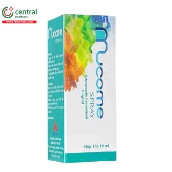 Thuốc Mucome Spray Hộp 10ml điều trị nghẹt mũi, giảm xung huyết mũi