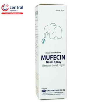 [CHÍNH HÃNG] Thuốc xịt Mufecin Nasal Spray - Điều trị viêm mũi dị ứng