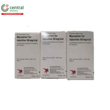 Thuốc Mycamine for injection 50mg/vial điều trị, dự phòng nấm Candida