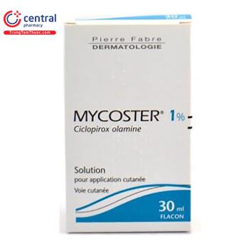 Thuốc Mycoster 1% Solution 30ml điều trị nấm da, nấm móng, lang ben