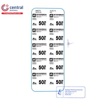 Thuốc Myderison 50mg hồi phục sau chấn thương và chỉnh hình