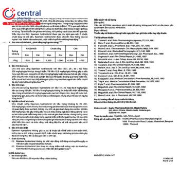 Thuốc Myonal 50mg - Thuốc giảm đau các trường hợp tăng trương lực cơ