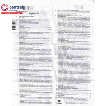Thuốc Myopain 50mg Stella giúp điều trị co cứng cơ sau đột quỵ