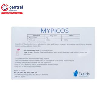 Thuốc Mypicos Exeltis Hộp 60 gói 4g có tác dụng gì? Giá bao nhiêu?