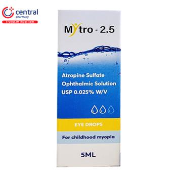Mytro-2.5 5ml - Hiệu quả trong việc làm chậm tiến triển cận thị ở trẻ