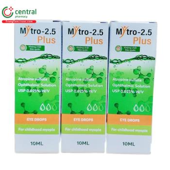 Thuốc Mytro-2.5 Plus 10ml giúp làm chậm tiến triển cận thị ở trẻ em
