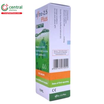 Thuốc Mytro-2.5 Plus 10ml giúp làm chậm tiến triển cận thị ở trẻ em