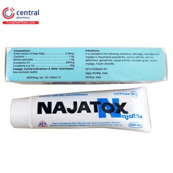 [CHÍNH HÃNG] Thuốc Najatox 40g - Thuốc bôi trị đau nhức xương khớp