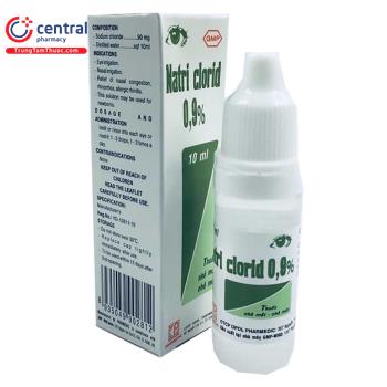 Thuốc Natri Clorid 0.9% 10ml Pharmedic - dung dịch \vệ sinh mắt mũi