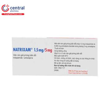 [CHÍNH HÃNG] Thuốc Natrixam 1.5mg/5mg - Điều trị tăng huyết áp vô căn