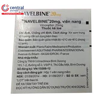 Thuốc Navelbine 20mg Capsule - Thuốc có tác dụng điều trị ung thư