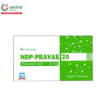 Thuốc NDP-Pravas 20mg - Điều trị bệnh rối loạn lipid máu hỗn hợp