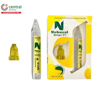 Nước muối ưu trương Nebusal Drop 3% giúp giảm nghẹt và sổ mũi cho trẻ