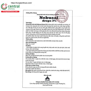 Nước muối ưu trương Nebusal Drop 3% giúp giảm nghẹt và sổ mũi cho trẻ