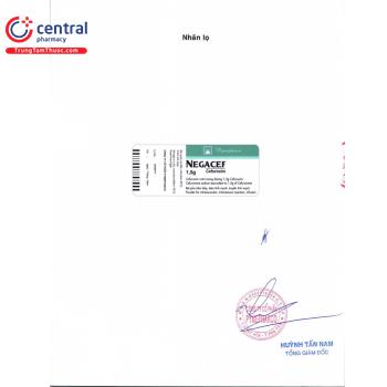 [CHÍNH HÃNG] Thuốc tiêm Negacef 1,5g điều trị nhiễm khuẩn hiệu quả