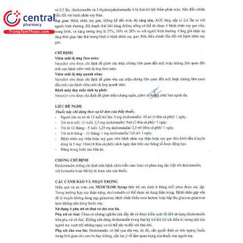 [CHÍNH HÃNG] Thuốc Neocilor Syrup - Thuốc chống viêm mũi dị ứng