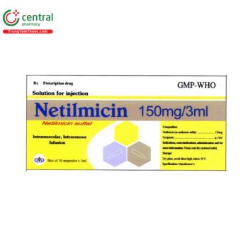 Thuốc Netilmicin 150mg/3ml Minh Dân - Điều trị nhiễm khuẩn