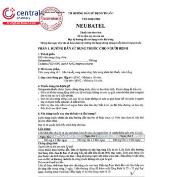 Neubatel (Gabapentin 300mg) - Thuốc điều trị động kinh cục bộ
